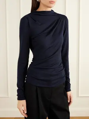 Proenza Schouler Mimi Draped Stretch-jersey Top