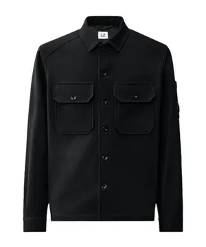 C.P. COMPANY Lens Overshirt Jacket - Black