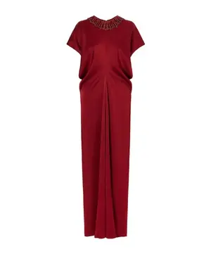 Jenny Packham Draped Satin Gown