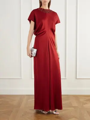 Jenny Packham Draped Satin Gown