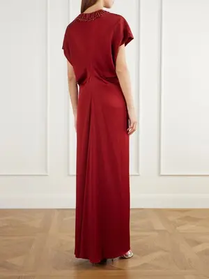 Jenny Packham Draped Satin Gown