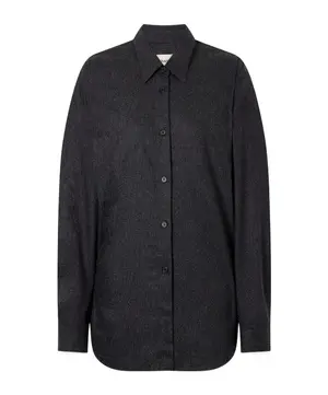 Khaite Goya Wool-blend Flannel Shirt