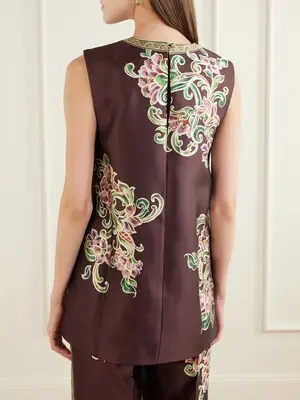 ALEMAIS Floral-print Twill Tunic