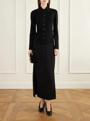 EMILIA WICKSTEAD Ribbed Wool Cardigan