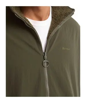 Barbour Reversible Fleece Zip-up Jacket - Sage
