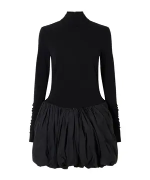 Magda Butrym Puff-skirt High-neck Mini Dress