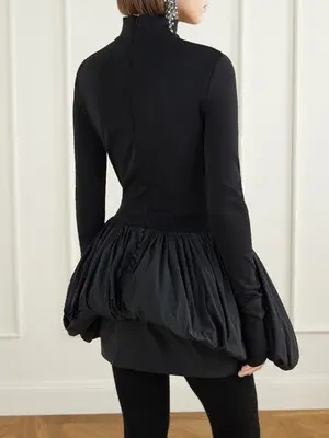 Magda Butrym Puff-skirt High-neck Mini Dress