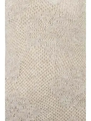 Brunello Cucinelli Sequin-embellished Open-knit Midi Dress