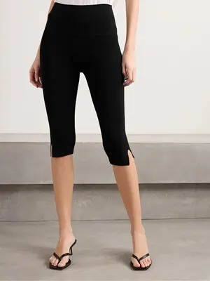 Staud Santino Cropped Knitted Leggings
