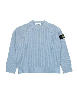Stone Island Logo Patch Crewneck Jumper - Ash