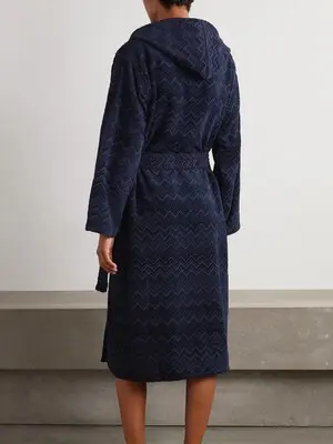 Missoni Belted Striped Cotton-terry Robe