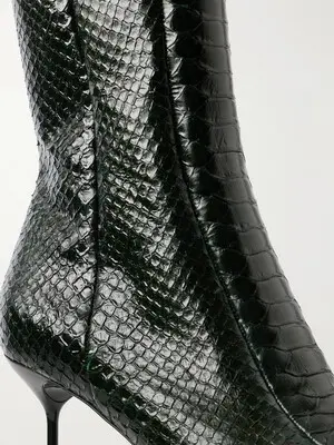 Paris Texas Lidia 70 Snake-effect Leather Ankle Boots
