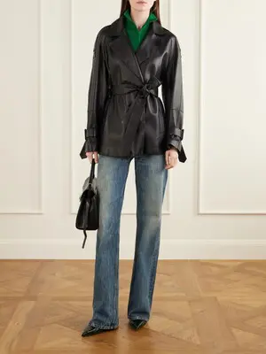 Paris Texas Lidia 70 Snake-effect Leather Ankle Boots
