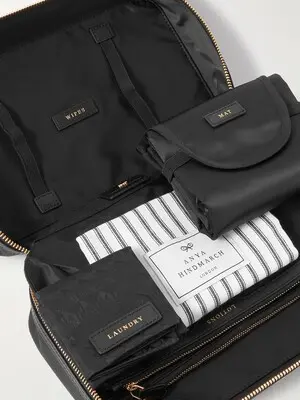 ANYA HINDMARCH Leather-trimmed Shell Pouch