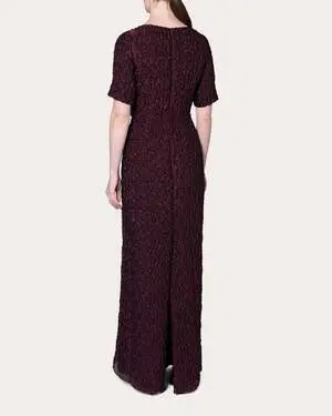 ROKSANDA Syla Cloqué Gathered Drape Maxi Dress