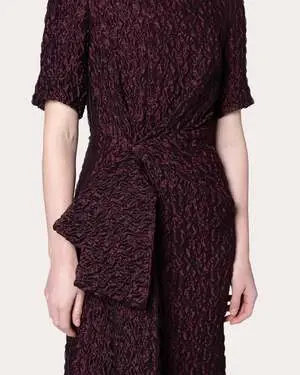 ROKSANDA Syla Cloqué Gathered Drape Maxi Dress