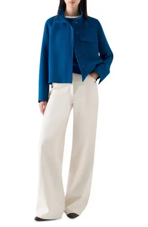 Akris Wool Tricotine Utility Jacket