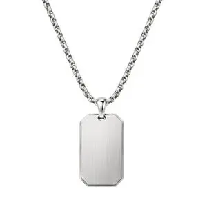 OUTRAGE LONDON Dog Tag Necklace Pendant - Silver