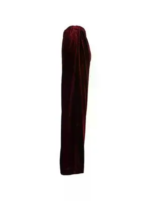 Max Mara Velvet Palazzo Trousers Bordeaux