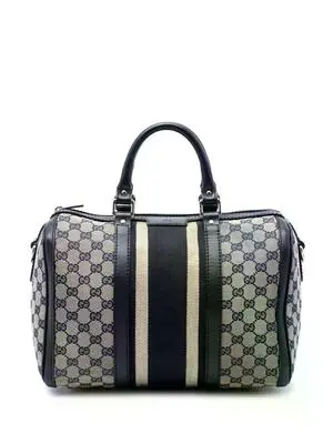 Gucci 2016-2026 Medium Gg Canvas Web Joy Boston Bag Satchel - Neutrals