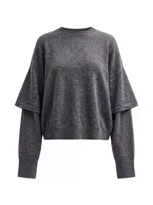 DARKPARK Troy Layered-sleeve Wool Sweater