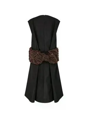 Simone Rocha Faux-fur Bow-detail Midi Dress