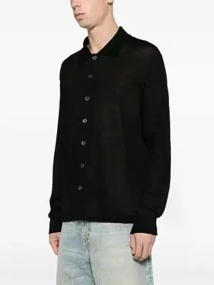 Our Legacy Fall Cardigan Black Superfine Merino