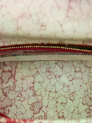 Dior 2021 Dioramour Medium Embroidered Canvas Royale Lady D Lite Satchel - Red