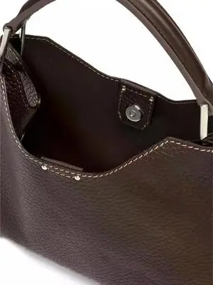GIANNI CHIARINI Aurora Embossed Leather Tote Bag - Brown