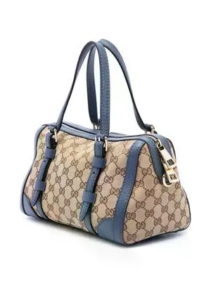 Gucci 2016-2026 Small Gg Canvas Belted Boston Bag Satchel