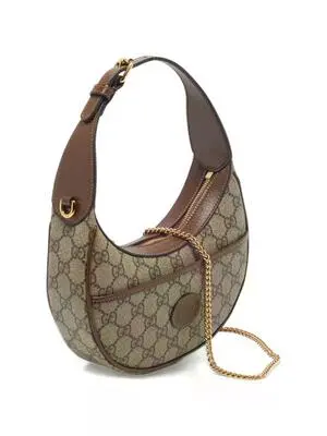 Gucci Gg Supreme Half Moon Shoulder Bag