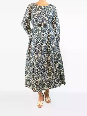 Max Mara Belted Printed Midi Dress