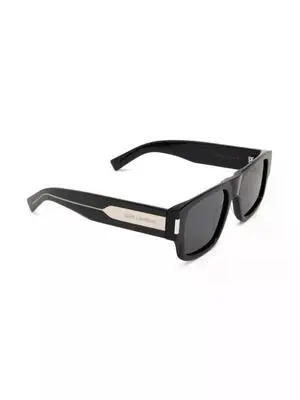 Saint Laurent Rectangle-frame Sunglasses - Black
