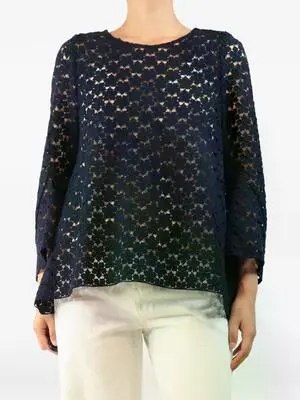 Scanlan Theodore Floral-lace Long-sleeve Blouse