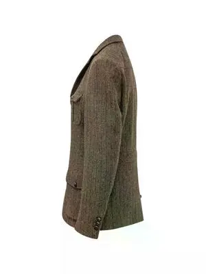 WALKERS Edgar Herringbone-patterned Button-up Jacket