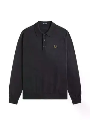 Fred Perry Long-sleeve Polo Sweater - Grey