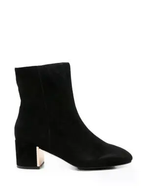 ALMA EN PENA Suede-finish Block-heel Ankle Boots - Black