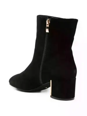 ALMA EN PENA Suede-finish Block-heel Ankle Boots - Black