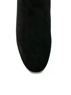 ALMA EN PENA Suede-finish Block-heel Ankle Boots - Black