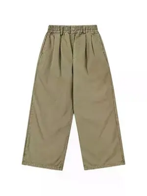 KAPPY Two Tuck Wide Kation Trousers - Neutrals