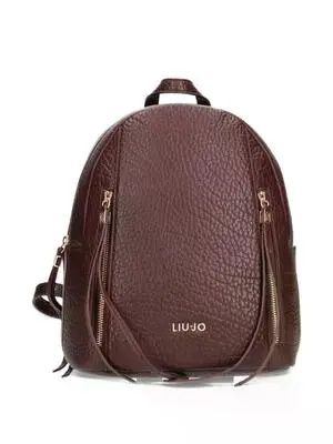 Liu Jo Grained-effect Logo-plaque Backpack