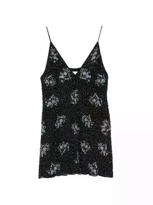 ANTIK BATIK Bead-embellished Floral-sequin Mini Dress