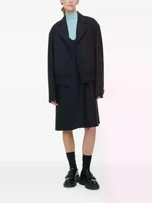 Plan C Button-up Ribbed-hem Jacket