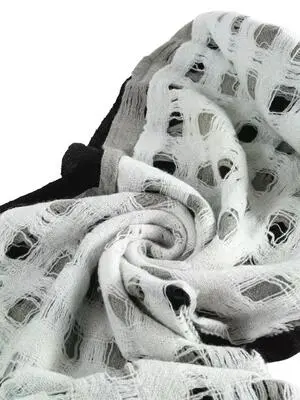 Yohji Yamamoto Distressed Fringed Scarf