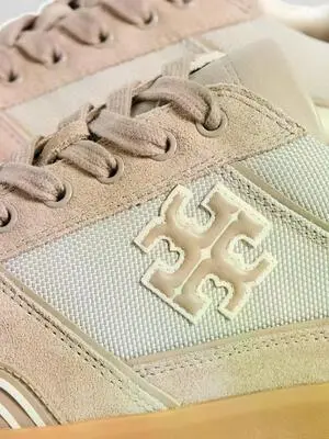 Tory Burch Clover Court Suede-panel Sneakers