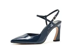 Vince Camuto Bevarin Strappy Block Heel Pumps Women's Sandals Cherry Cola Deep Navy