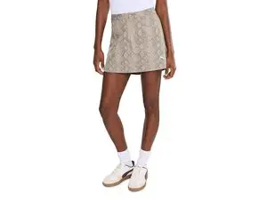 PUMA T7 Snake Print Skirt Women's Skirt Mouse Gray Mouse Gray