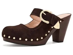 THE FRYE COMPANY Cindy Buckle Clogs Clog/mule Shoes - Chocolate