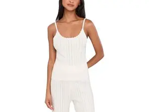 Eberjey Pointelle Sweater Scoop Neck Cami Pajama