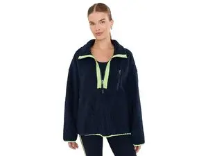 Splits59 Reese Sherpa 1/2 Zip Pullover Women's Clothing Indigo/limeade Indigo/limeade